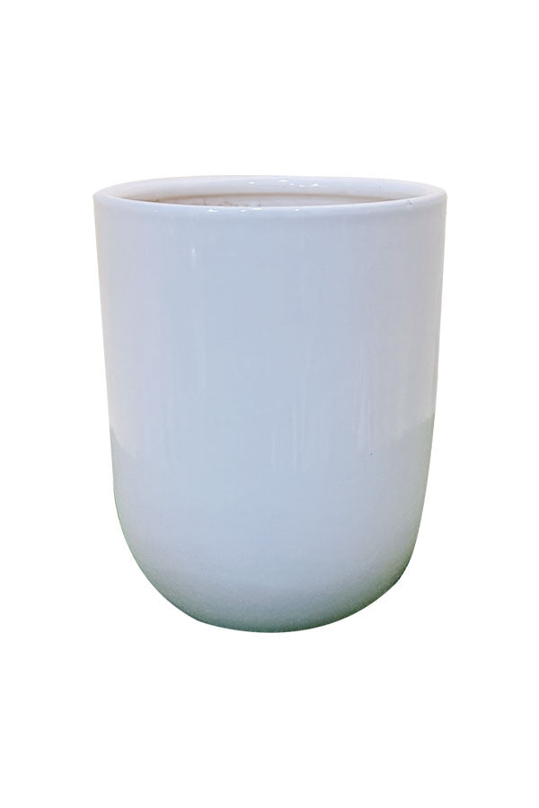 White Ceramic Pot - Large – Plantsworld.ae