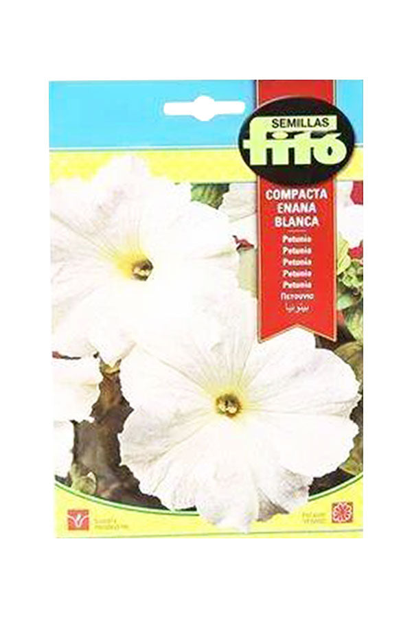 Fito Petunia "Dwarf" Compact (600 mg, White)-Flower Seeds-Plantsworld ...