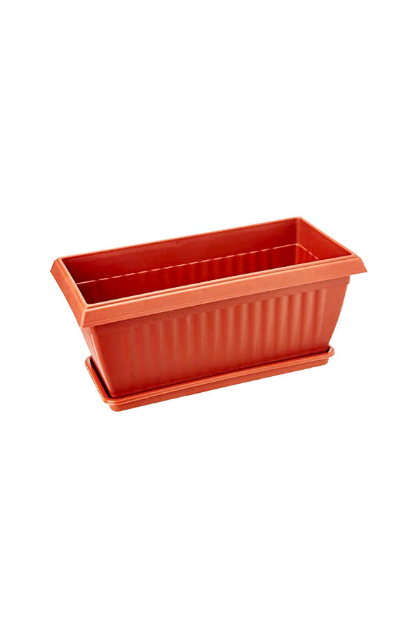 Rectangular Plastic Planters With Tray Online-Planter-plantsworld.ae ...